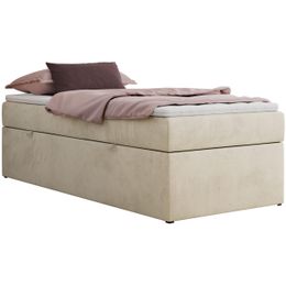 BOXBETT ZERO 90/200 - Beige Velvet - H3 - Topper Visco