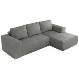 ECKSOFA TRENTINO L Grau Stukture - Rechts