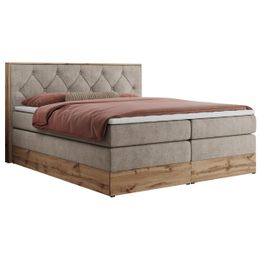BOXSPRINGBETT VENETO KING 140/200 Beige Struktur - H3