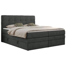 BOXSPRINGBETT LUKA KING 120/200 Dunkelgrau Struktur - H3