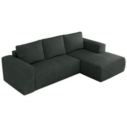 ECKSOFA TRENTINO L Dunkelgrau Stukture - Rechts