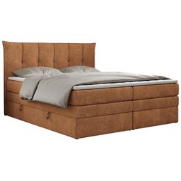 BOXSPRINGBETT PREMIUM 10 KING 200/200 Orange Struktur - H3