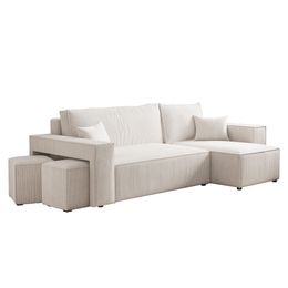 Fun M&ouml;bel ECKSOFA Adara Inkl. Hocker