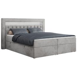 BOXBETT GOLD-6 LED 140/200 Hellgrau Velvet - H3