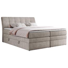 BOXSPRINGBETT GOLD-10 KING 200/200 Beige Struktur - H4