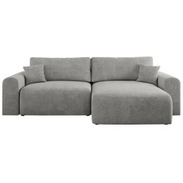 ECKSOFA NELSON Hellgrau Struktur