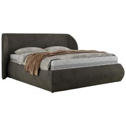 POLSTERBETT CAELA CLASSIC 200/200 - Dunkelgrau Velvet - Schaum-Matratze