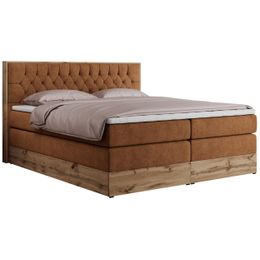 BOXSPRINGBETT AMORE KING 200/200 Orange Struktur - H3