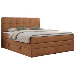 BOXSPRINGBETT LUKA KING 200/200 Orange Struktur - H4