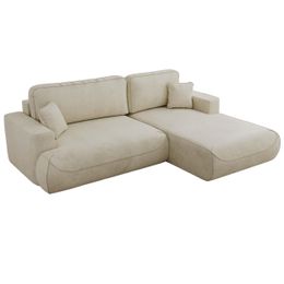 ECKSOFA OVO L Beige Velvet - Rechts Seite