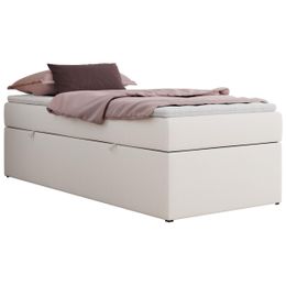 BOXBETT ZERO 90/200 - Wei&szlig; Kunstleder - H3 - Topper Visco