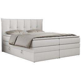 BOXSPRINGBETT PREMIUM 10 KING 200/200 Wei&szlig; Kunstleder - H3
