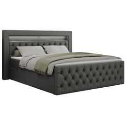 BOXBETT GOLD-9 LED 120/200 Dunkelgrau Kunstleder - H3