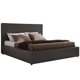 POLSTERBETT CORIVO CLASSIC 160/200 - Grau Kunstleder - Schaum-Matratze