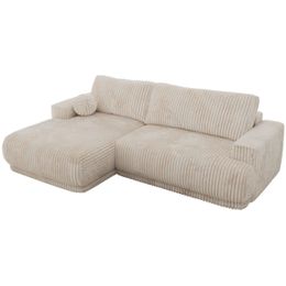 ECKSCHLAFSOFA RINA L Beige Cord - links