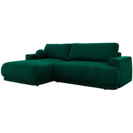 ECKSCHLAFSOFA RINA L Dunkelgr&uuml;n Velvet - links