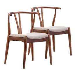 STUHL 2er-Set Rustic Nussbaum Farbe