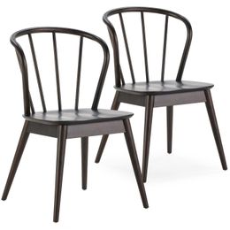 STUHL 2er-Set Brisa Farbe Schwarz, Massivholz