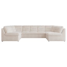 WOHNLANDSCHAFT COMODO U Beige Cord