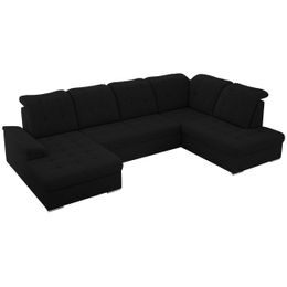 WOHNLANDSCHAFT MADRITO U - Schwarz Boucle - Rechts