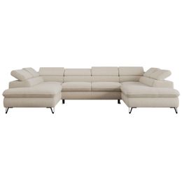 WOHNLANDSCHAFT PETER U Boucle Beige
