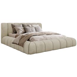 POLSTERBETT NUBEA CLASSIC 200/200 - Beige Velvet - Pocket-Matratze