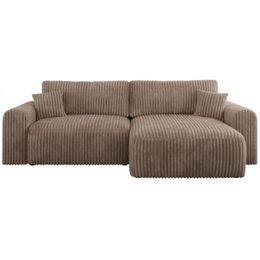 ECKSOFA NELSON Braun Cord