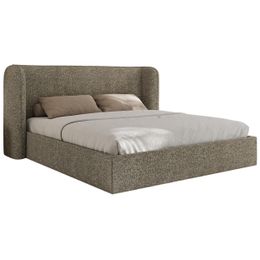POLSTERBETT EMORA CLASSIC 160/200 - Grau Strukture - Schaum-Matratze