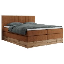 BOXSPRINGBETT BELLISSIMO KING 200/200 Orange Struktur - H3