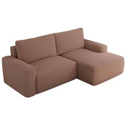 ECKSOFA BELLUNO L Rosa Boucle - Rechts