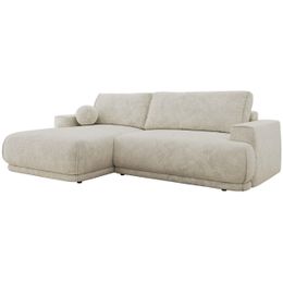 ECKSCHLAFSOFA RINA L Creme Schenille grob gewebt - links