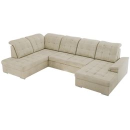 WOHNLANDSCHAFT MADRITO U - Beige Velorus - Links