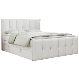 BOXSPRINGBETT PREMIUM 11 KING 200/200 Wei&szlig; Kunstleder - H4