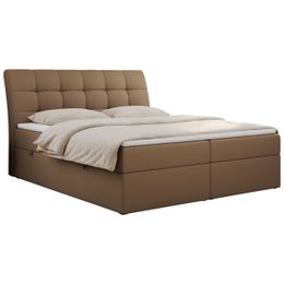 BOXBETT DIEGOS 180/200 Braun Kunstleder - H3