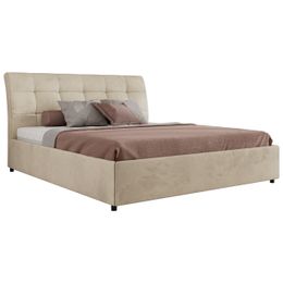 POLSTERBETT GALA CLASSIC 200/200 - Beige Velvet - Schaum-Matratze