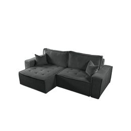 Fun M&ouml;bel ECKSOFA Schlafsofa Flosi In Raven