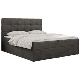 BOXBETT ERNI 140/200 - Dunkelgrau Velvet - H4