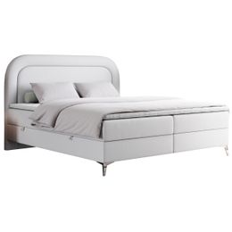 BOXBETT EIRA 180/200 Wei&szlig; Kunstleder - H4