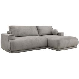 ECKSCHLAFSOFA RINA L Hellgrau Velvet - rechts