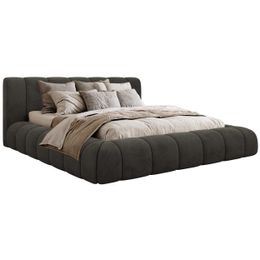 POLSTERBETT NUBEA CLASSIC 180/200 - Dunkelgrau Velvet - Pocket-Matratze