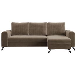 ECKSOFA Axel Velvet Braun