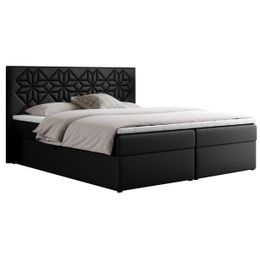 BOXBETT LEILA 200/200 Schwarz Kunstleder - H4