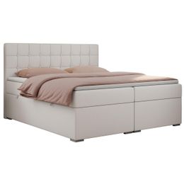BOXBETT CARMEN 140/200 Wei&szlig; Kunstleder - H3