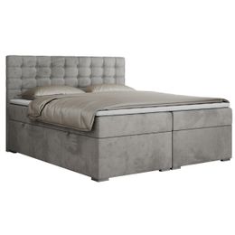 BOXBETT SUSAN 120/200 Hellgrau Velvet - H4