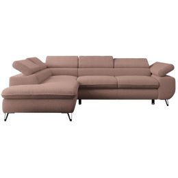 ECKSOFA PETER L Rosa Boucle - Links Seite