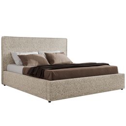 POLSTERBETT CORIVO CLASSIC 200/200 - Beige Strukture - Pocket-Matratze
