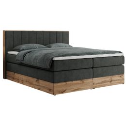 BOXSPRINGBETT BELLISSIMO KING 140/200 Dunkelgrau Struktur - H3