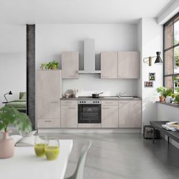 Nobilia K&uuml;chenblock Riva Low m. Ger&auml;ten Grau