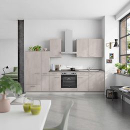 Nobilia K&uuml;chenblock Riva Low m. Ger&auml;ten Grau