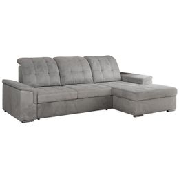 ECKSOFA MADRITO L - Hellgrau Velorus - Rechts
